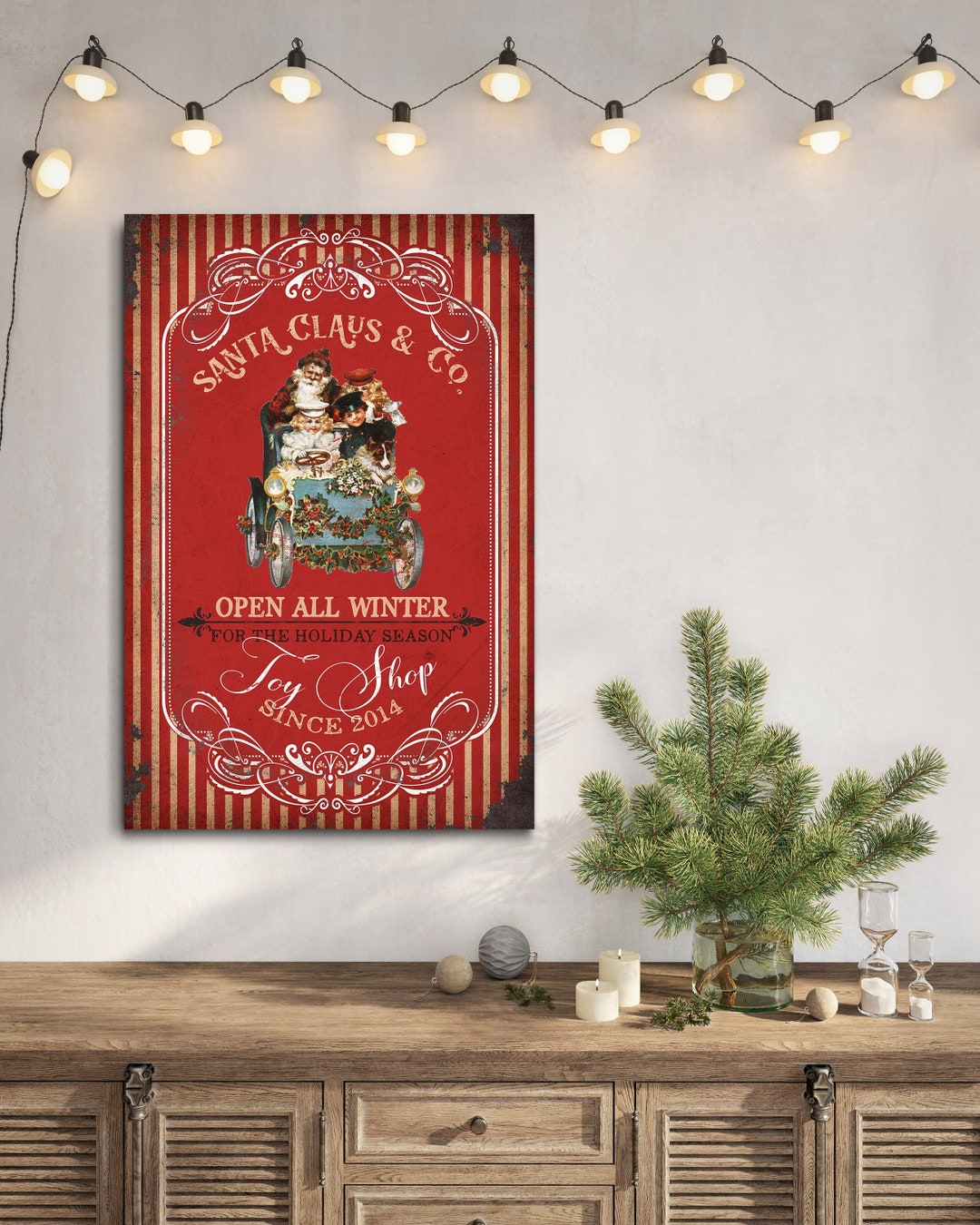 Custom Christmas Toy Shop Sign, Santa Claus & Co Sign, Holiday Season ...