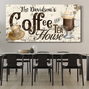 Personalized Coffee & Tea Sign, Coffee Bar Sign, Tea Co. Decor, Kitchen ...
