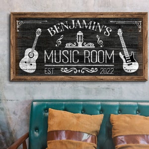 Personalized Music Room Sign, Custom Music Studio Signs, Gifts for Him ...
