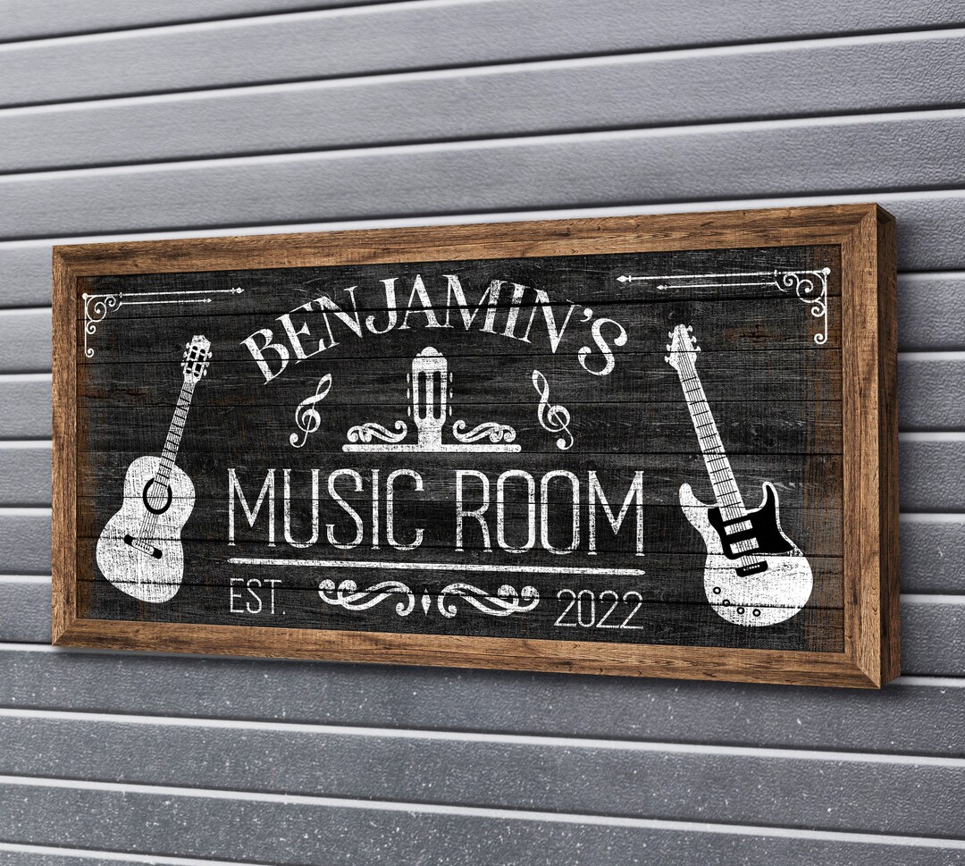 Personalized Music Room Sign, Custom Music Studio Signs, Gifts for Him ... Personalized Music Room Sign, Custom Music Studio Signs, Gifts for Him ...