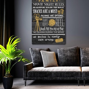 Theater Rules, Movie Night Rules Sign, Family Theater Rules Sign, Movie ...