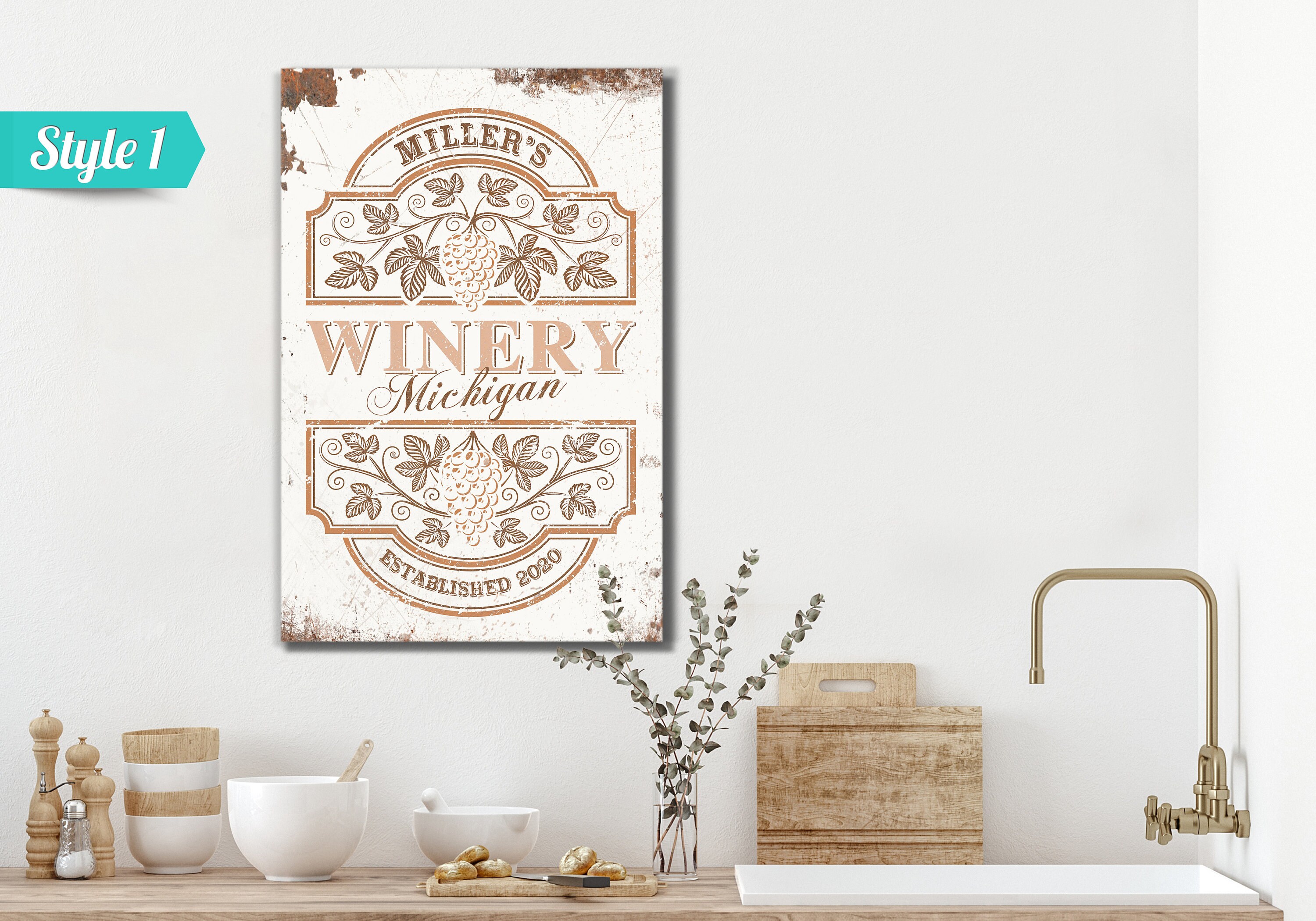 Custom Winery Sign Personalized Bar Sign Wine Bar Sign - Etsy