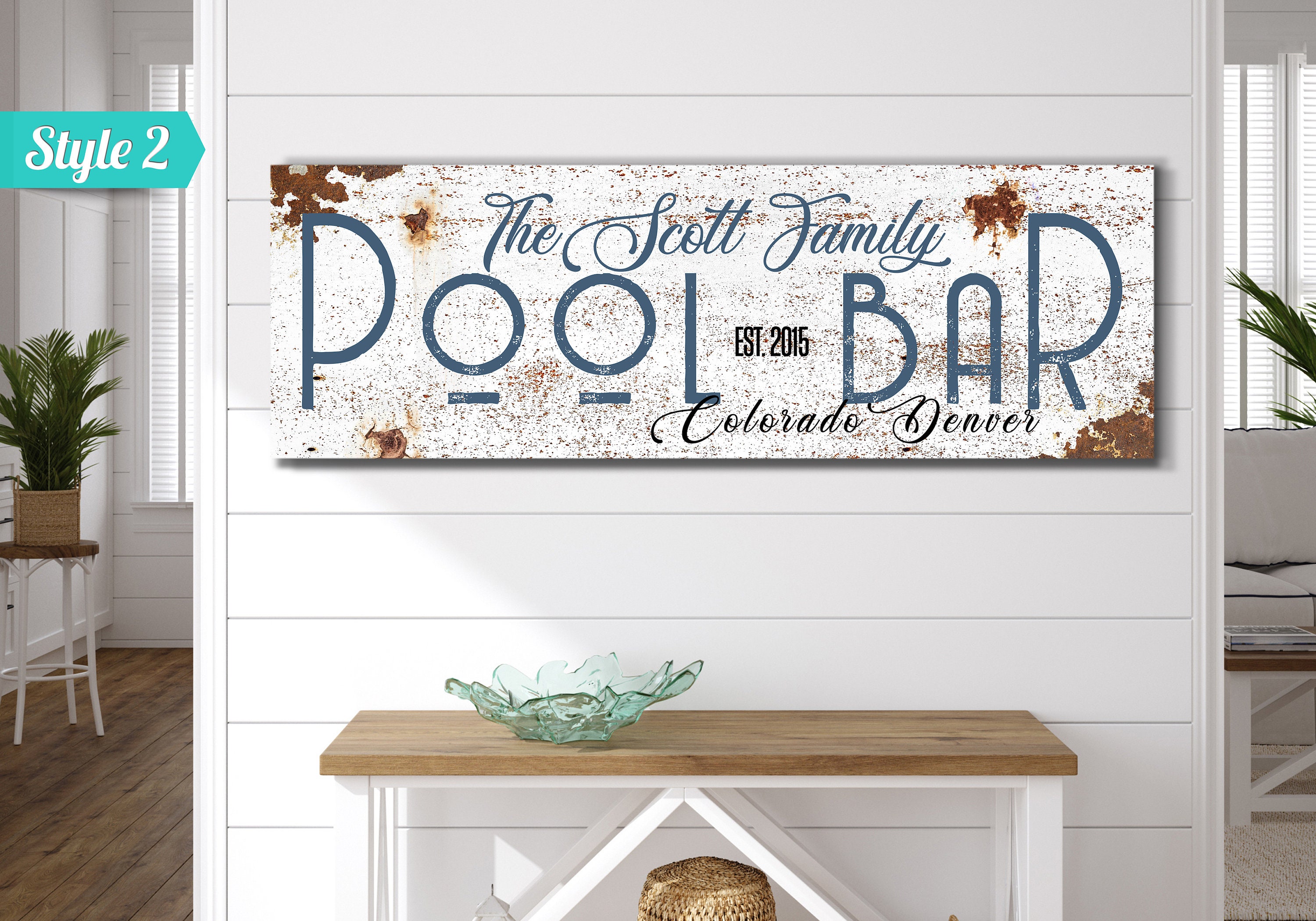 Personalized Family Name Pool Bar Sign Customized Last Name - Etsy