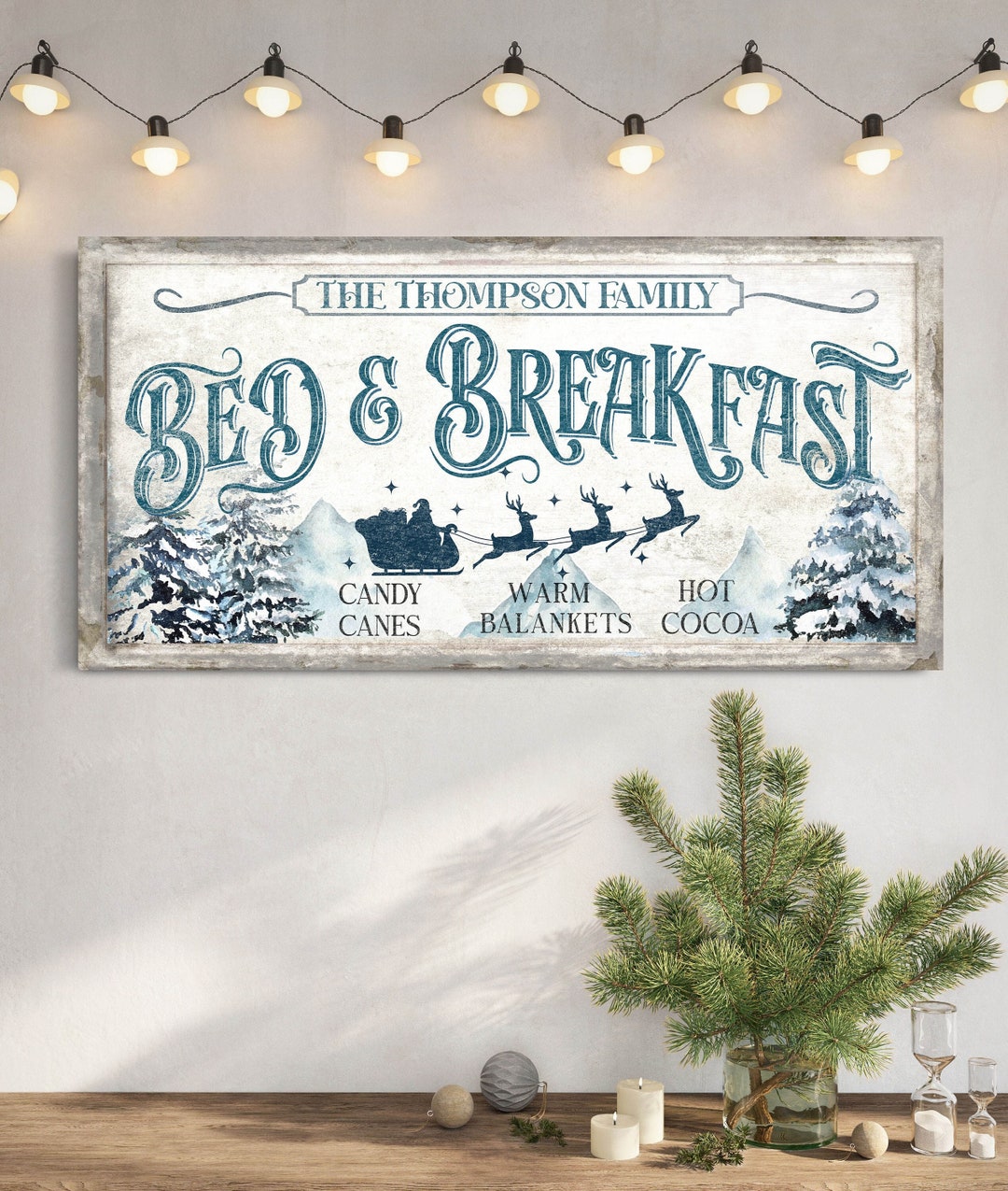 Personalized Bed & Breakfast Sign, Farmhouse Sign, Christmas Gift ...