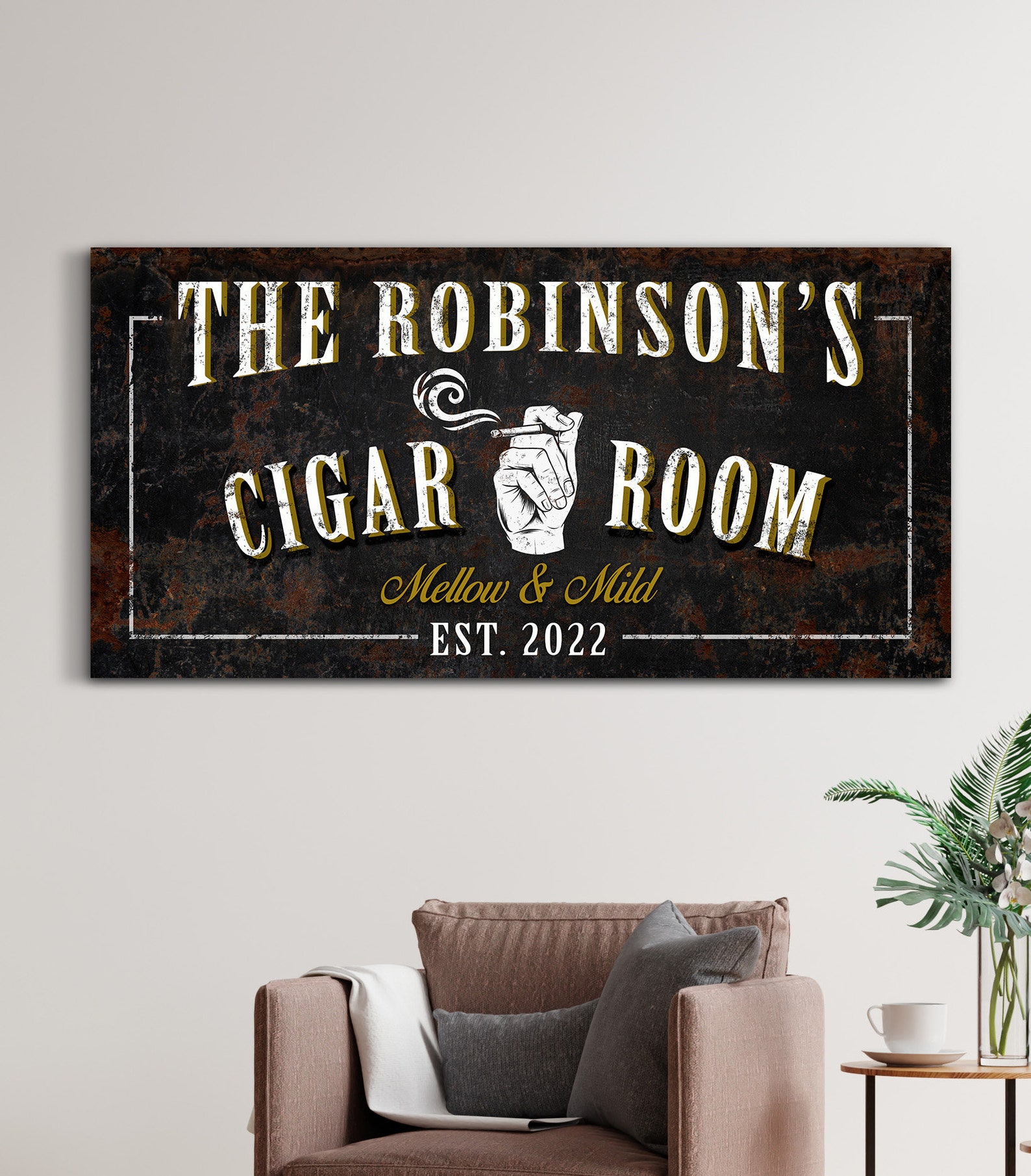 Custom Cigar Room Sign Cigar Lounge Sign Lounge Decor Fine - Etsy