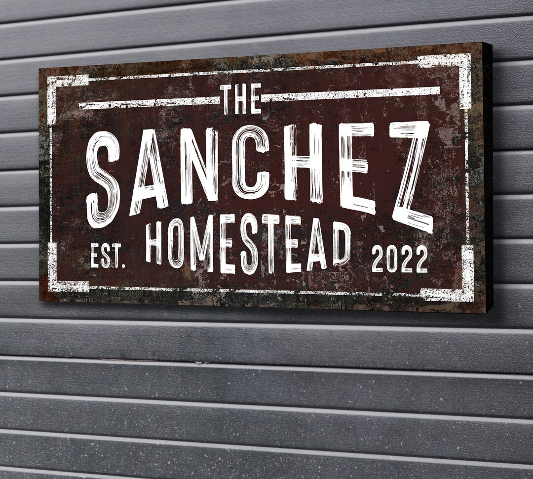Personalized Family Homestead Sign, Farmhouse Homestead Decor ...