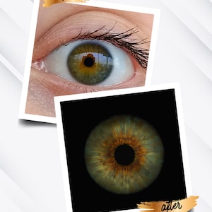 PERSONALIZED 2 EYES Wall Decor | Your Eyes Wall Art | Real Eye Canvas ...
