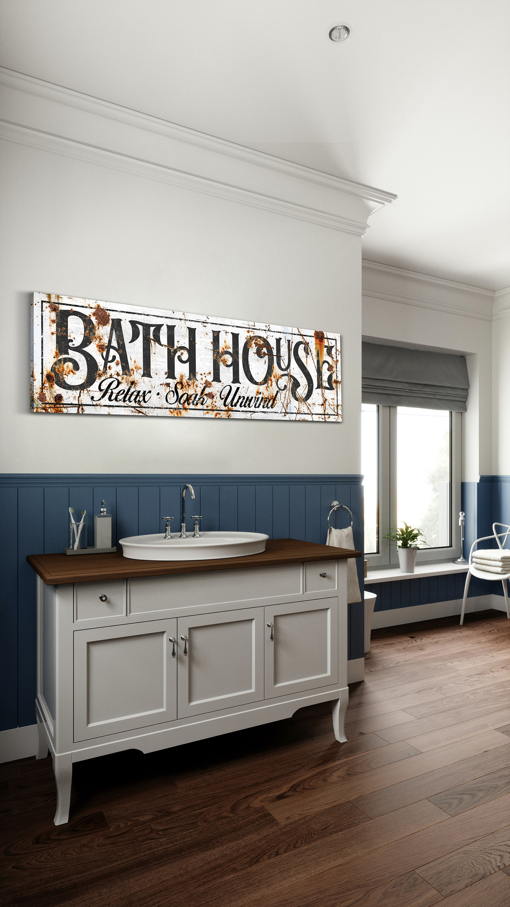 Bath House Sign, Relax, Soak & Unwind Sign, Bathroom Sign, Hot Bath ...