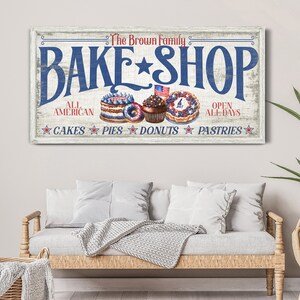 Custom Bake Shop Sign, Personalized Bakery Sign, Family Name Sign, 4th ...