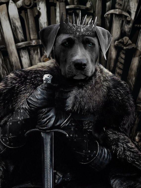 Custom Pet Portraitspet Portraitsgame of Thrones Dog - Etsy