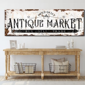 Antique Market Sign, Family Market Sign, Trade Market Sign, Farmhouse ...