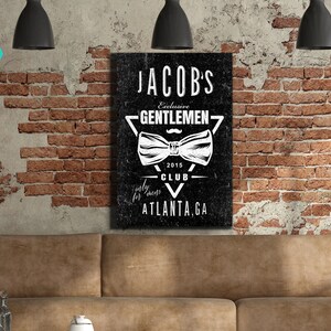 Custom Gentlemen Club Sign | Personalized Man Cave Sign Custom Bar ...
