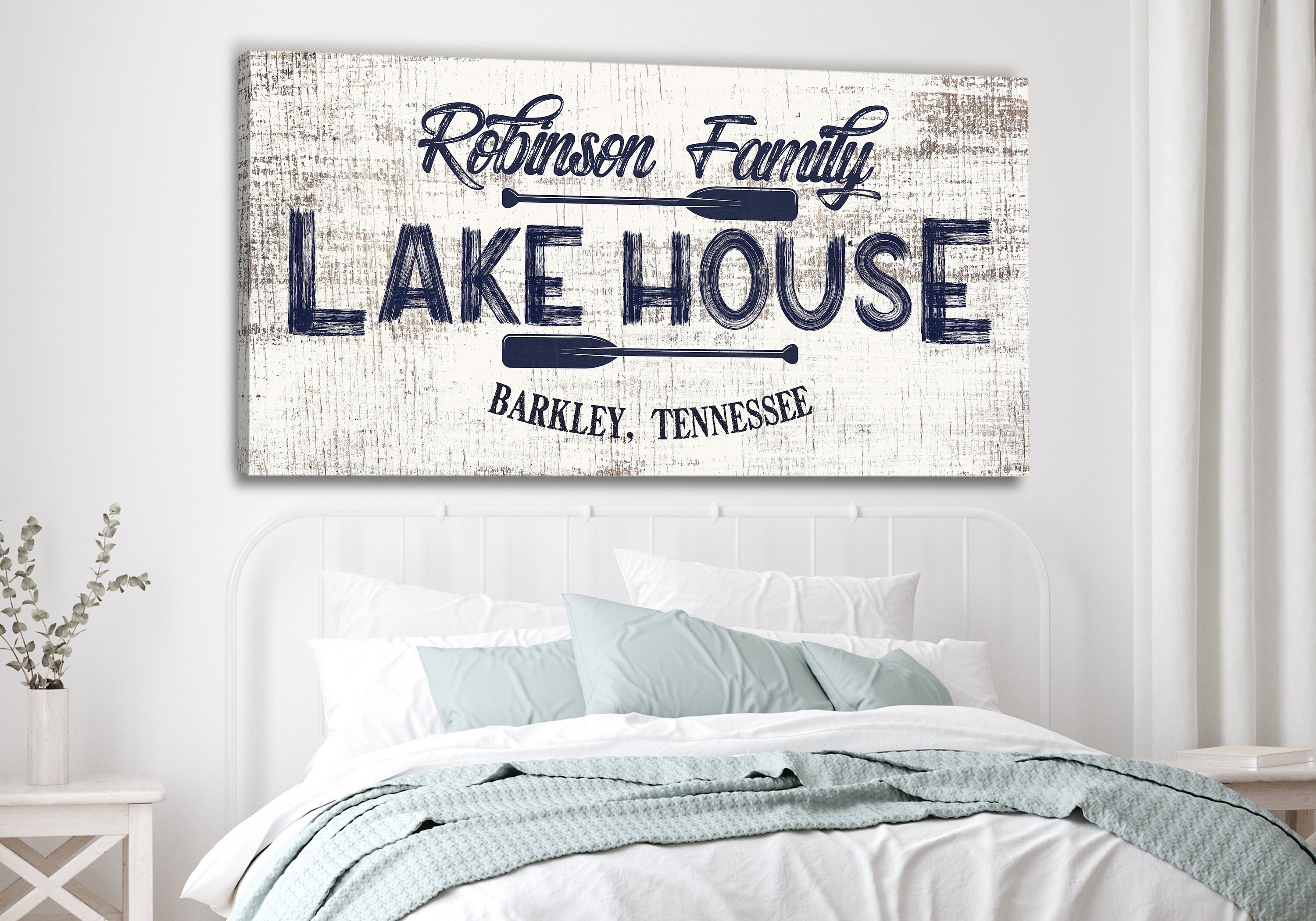 Personalized Family Lake Home Decor Custom Lake House Sign | Etsy
