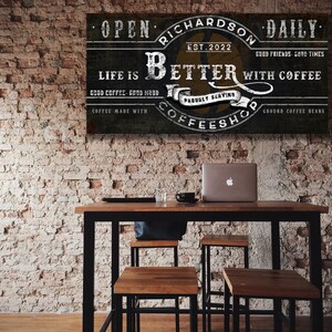 Custom Coffee Shop Sign, Coffee Shop Sign, Vintage Coffee Shop Sign ...