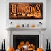 Personalized Happy Halloween Sign, Family Name Sign, Creepy Rustic Fall ...