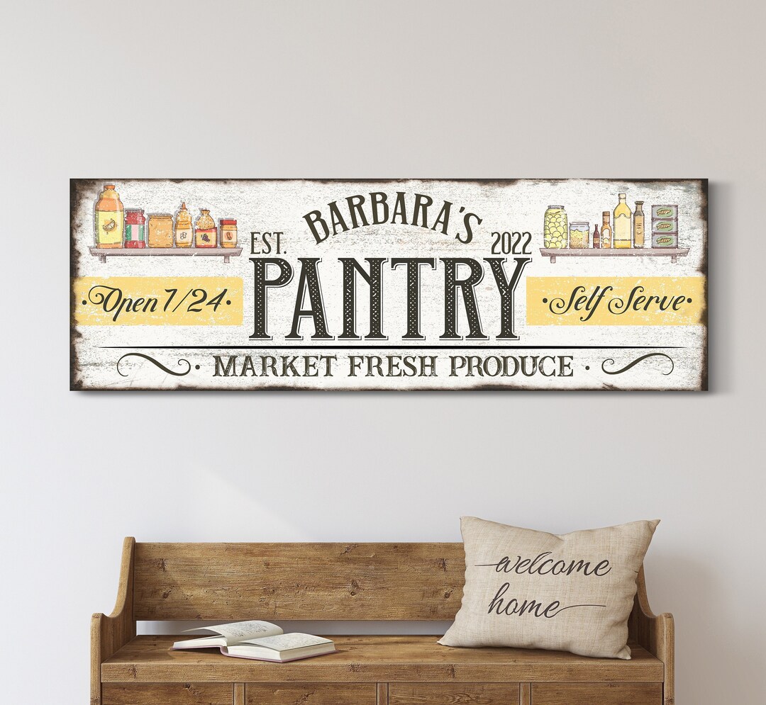 Custom Pantry Sign Kitchen Wall Decor Pantry Room Decor - Etsy