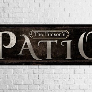 Personalized Patio Sign, Welcome to Our Patio, Backyard Oasis Sign ...