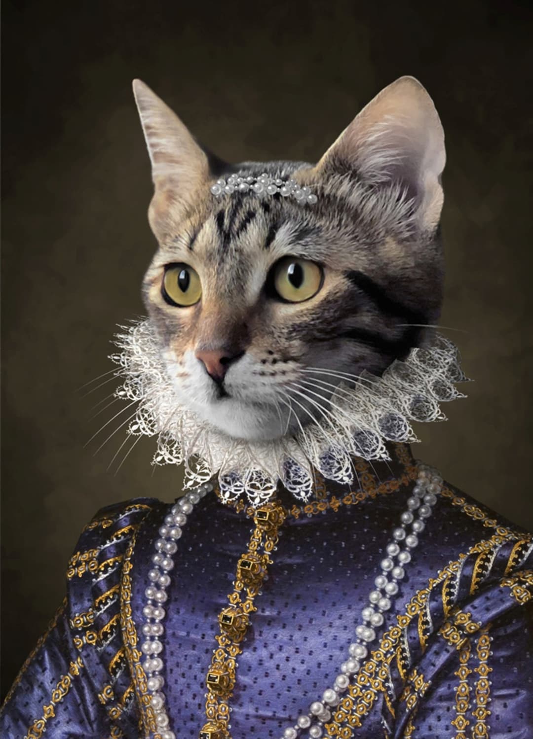 Pet Portrait Custom,pet Portrait, Custom Cat Art From Photo,animal Art ...