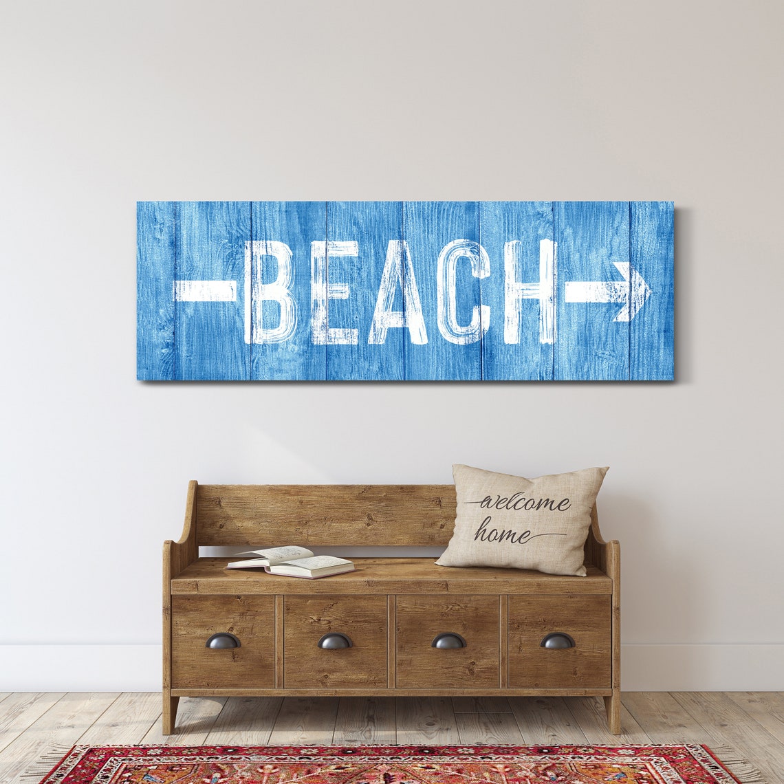 Beach Sign With Arrow Beach Direction Sign Beach Cabin - Etsy