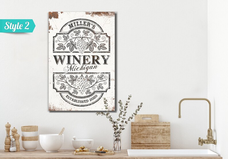 Custom Winery Sign Personalized Bar Sign Wine Bar Sign - Etsy