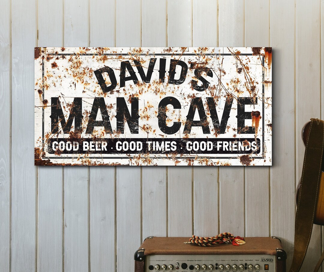 Personalized Man Cave Sign Man Room Sign Garage Decor - Etsy