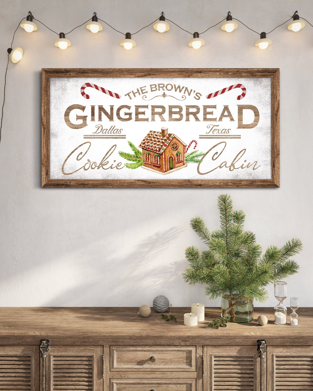 Personalized Gingerbread Baking Co. Sign, Christmas Cookie Cabin ...
