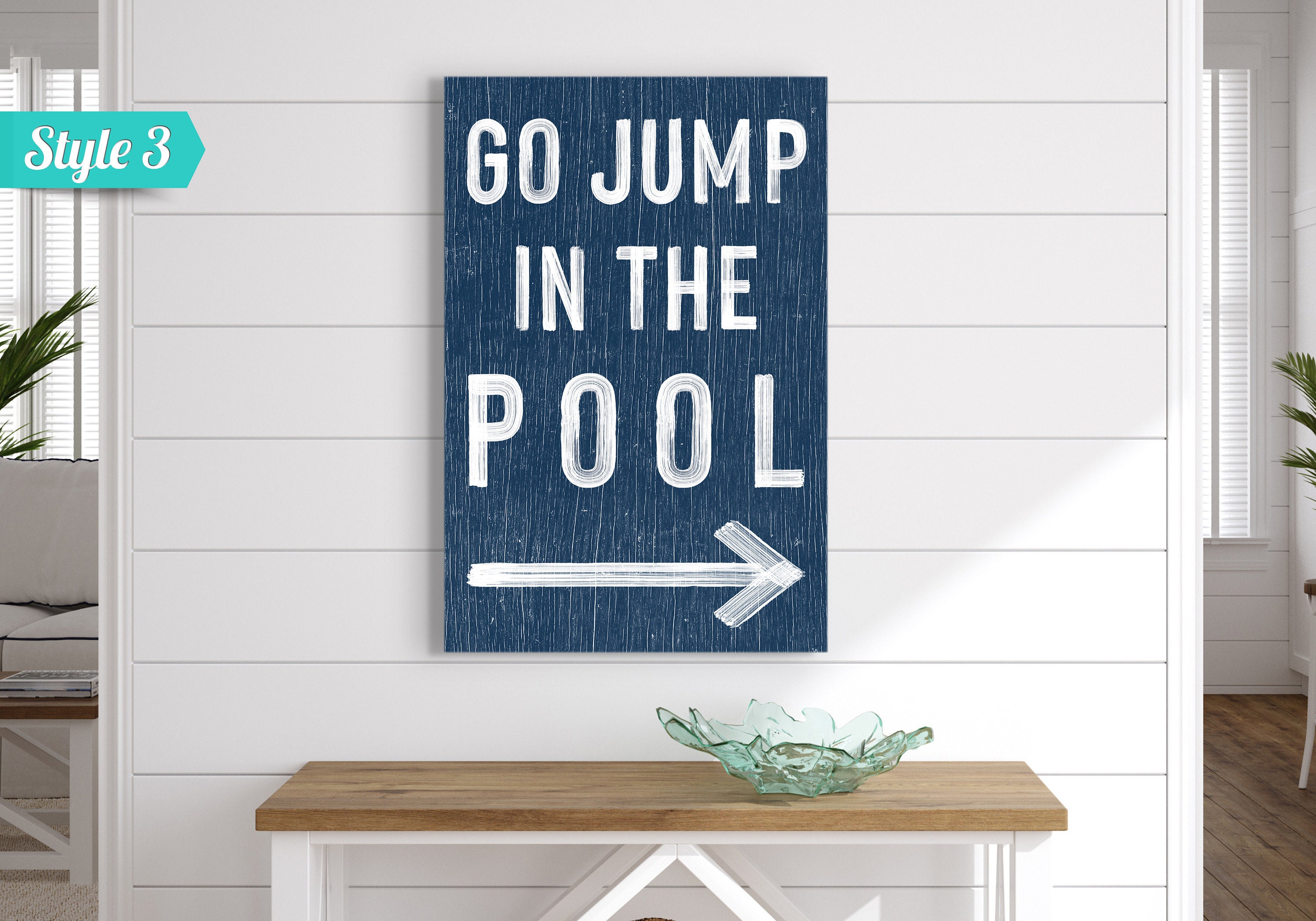 Pool Sign | Modern Farmhouse Pool Sign | Lake House Wall Decor | Canvas ...