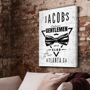 Custom Gentlemen Club Sign | Personalized Man Cave Sign Custom Bar ...