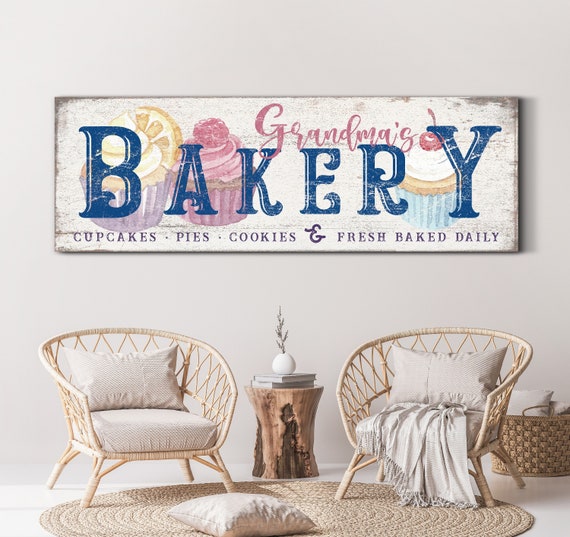 Custom Bakery Sign Bake Shop Sign Retro Bakery Decor | Etsy
