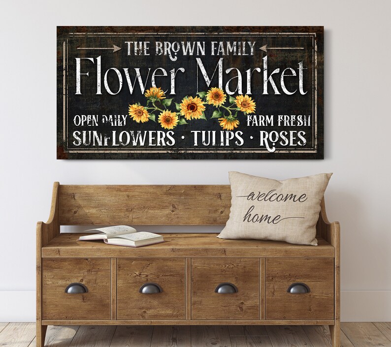 Personalized Flower Market Sign Farmer & Gardener Gifts - Etsy