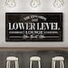 Personalized Lower Level Sign, Rustic Basement Bar Sign, Vintage Man ...