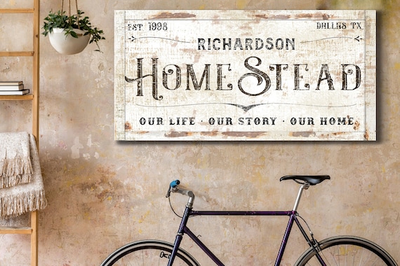 Personalized Homestead Sign Family Homestead Sign Vintage - Etsy