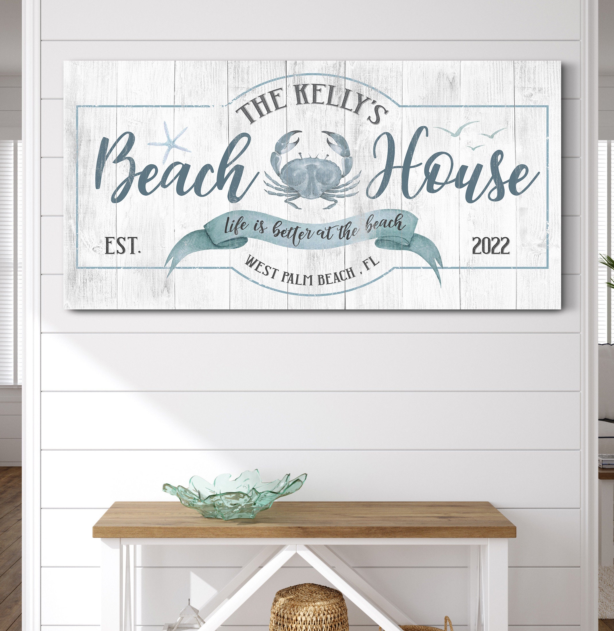 Custom Beach House Sign Family Beach House Sign Beach House - Etsy