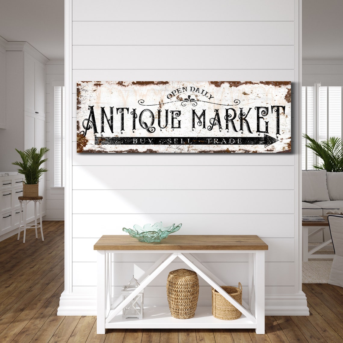 Antique Market Sign, Family Market Sign, Trade Market Sign, Farmhouse ...