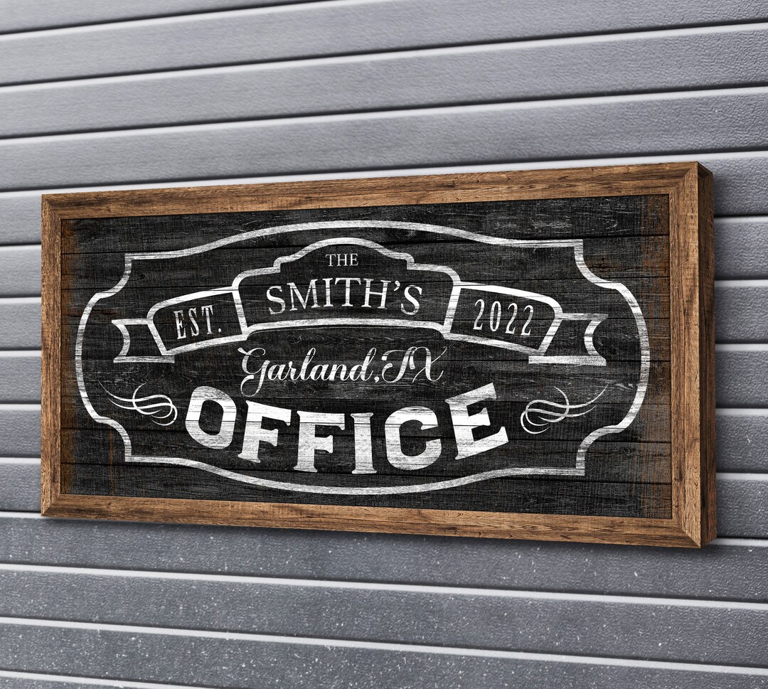 Personalized Family Company Name Sign Est. Date Office Decor - Etsy