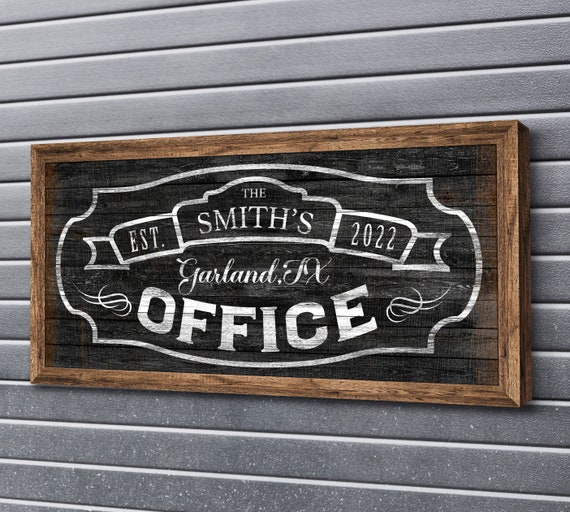 Personalized Family Company Name Sign Est. Date Office Decor - Etsy