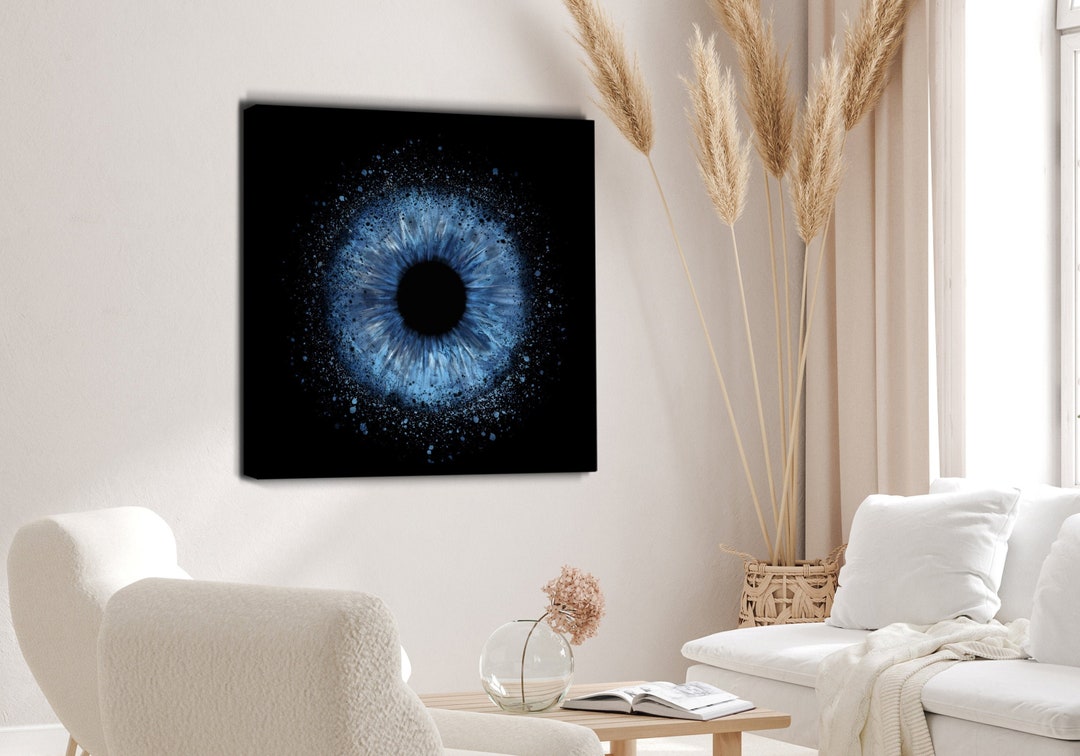 Custom Eye Portrait | Modern Iris Signage | Personalized Huge Canvas ...