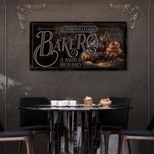 Personalized Bakery Sign, Family Name Cake Shop Sign, Homemade Bakery ...