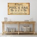 Customized POOL & BAR Sign Personalized Pool Bar Sign Last - Etsy