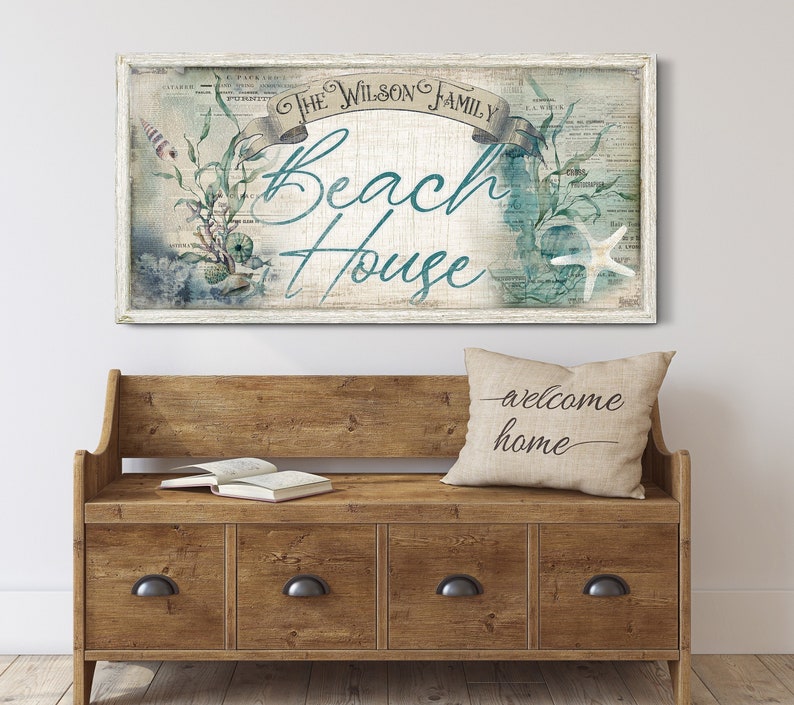 Personalized Beach House Sign Family Beach House Sign Beach - Etsy