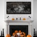 Personalized Haunted House Canvas Sign, Halloween Sign, Family ...