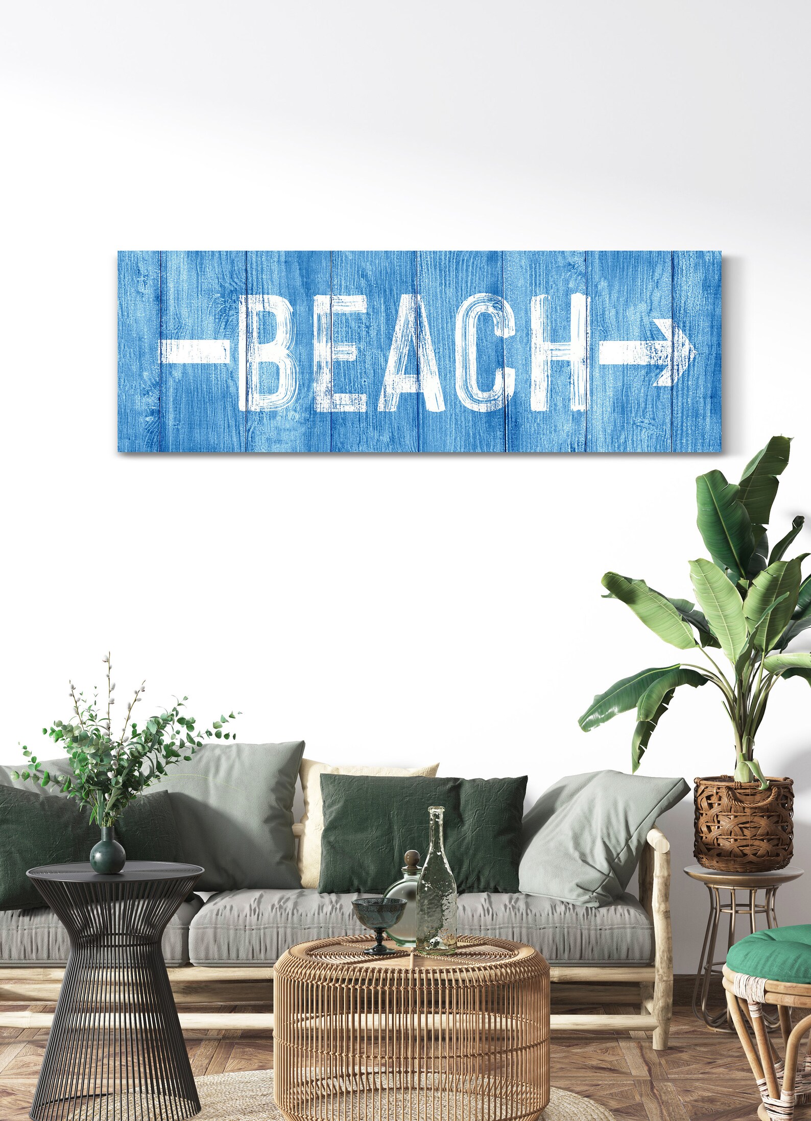 Beach Sign With Arrow Beach Direction Sign Beach Cabin | Etsy