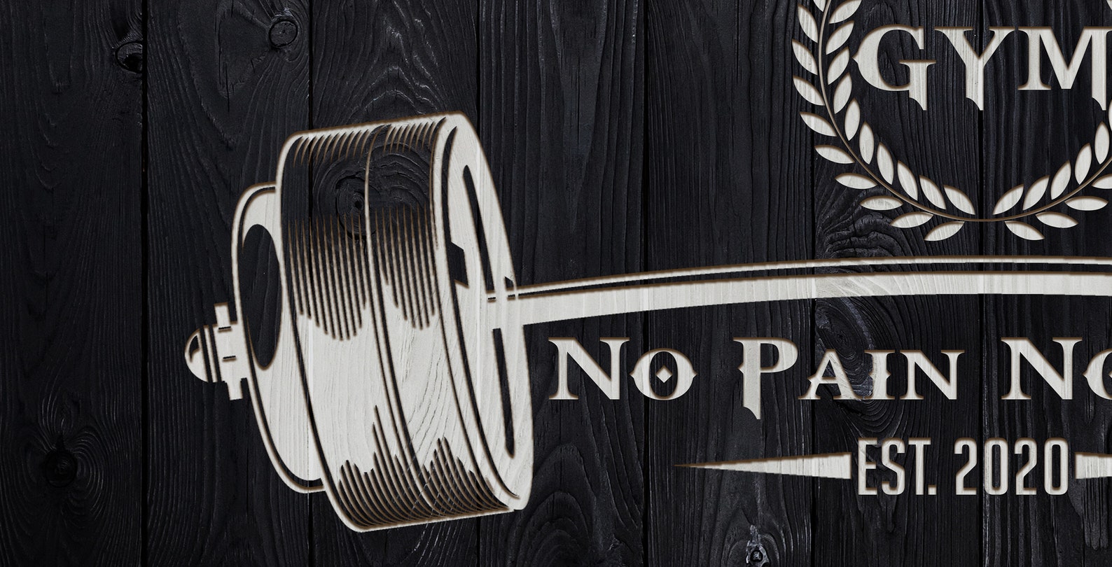 Home Gym Sign No Pain No Gain Sign Custom Last Name Wall - Etsy