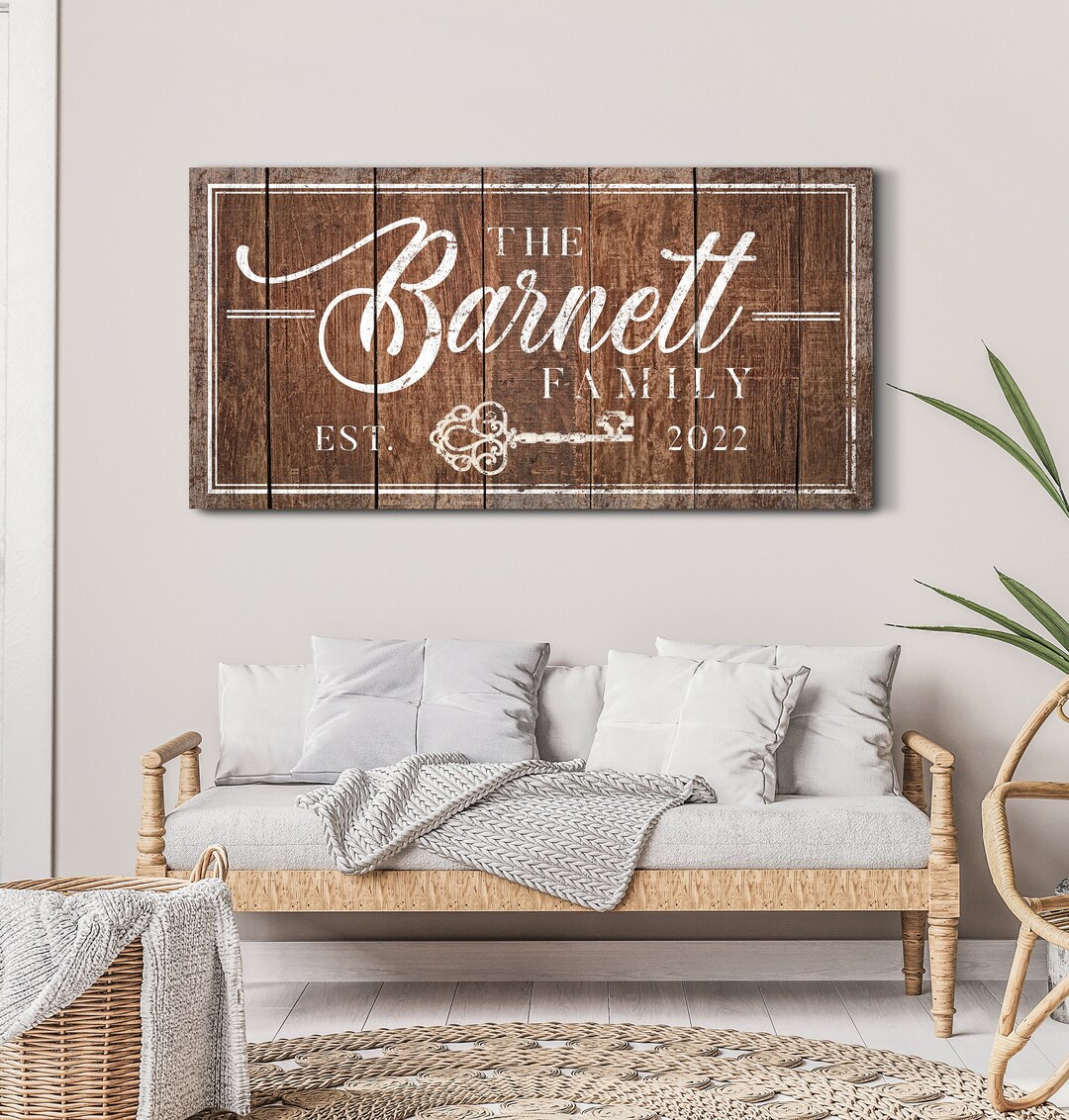 Personalized Family Name Sign, Name Sign, Last Name Sign, Rustic Living ...