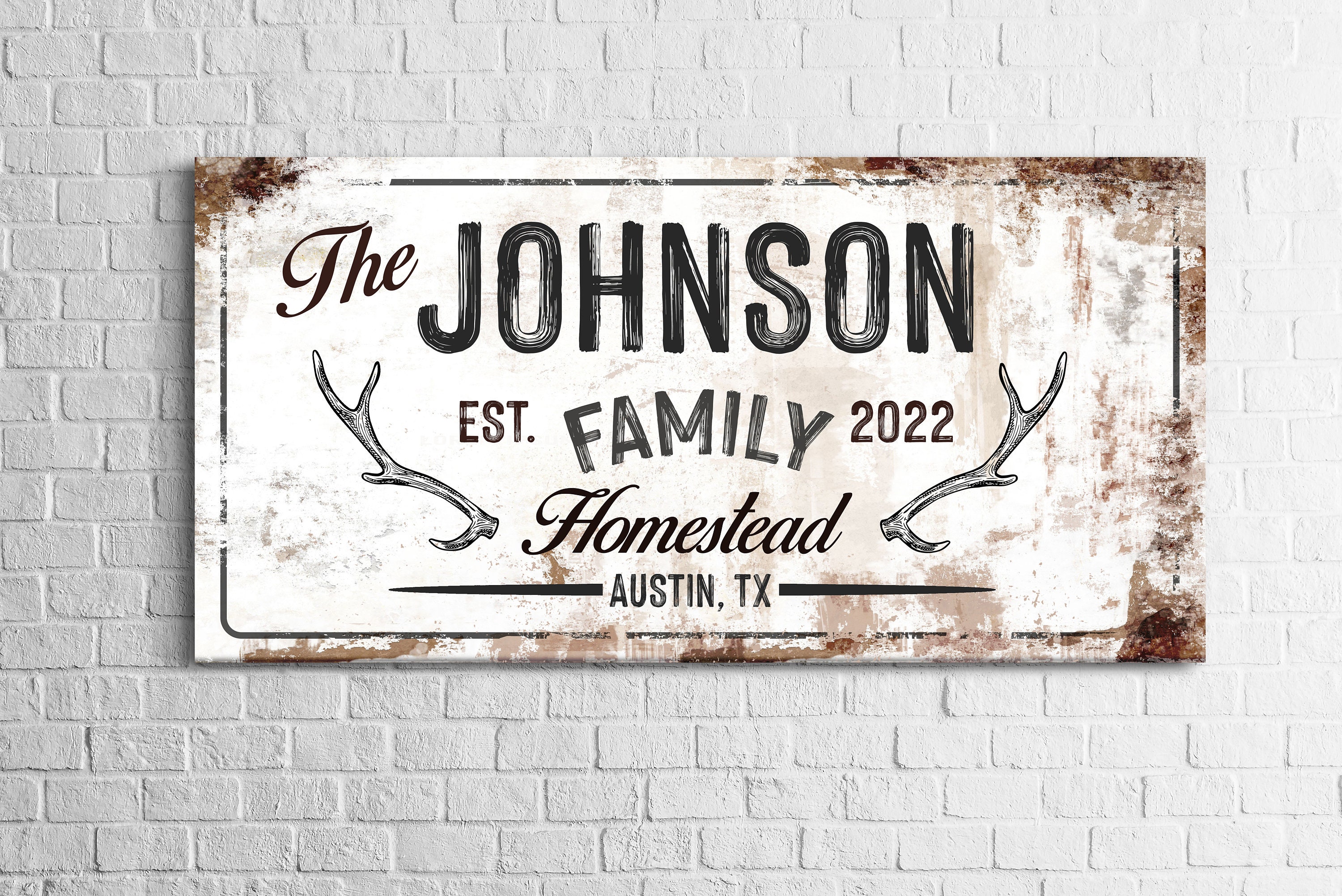 Custom Family Homestead Sign Homestead Sign Farmhouse | Etsy