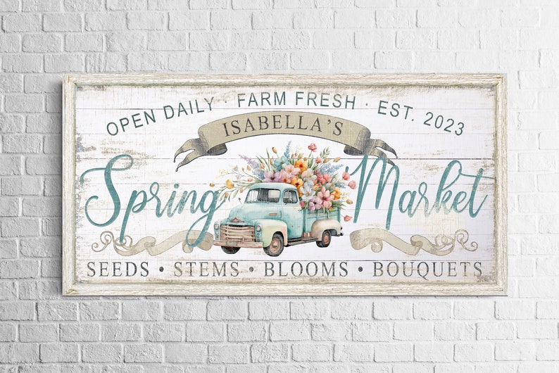 Personalized Spring Market Sign Rustic Farmers Market Outdoor - Etsy