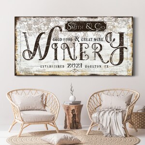 Personalized Winery Sign, Wine Bar Sign, Taste Room Sign, Home Bar ...
