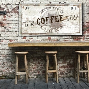 Custom Coffee Shop Sign, Coffee Shop Sign, Fresh Coffee Sign, Family ...
