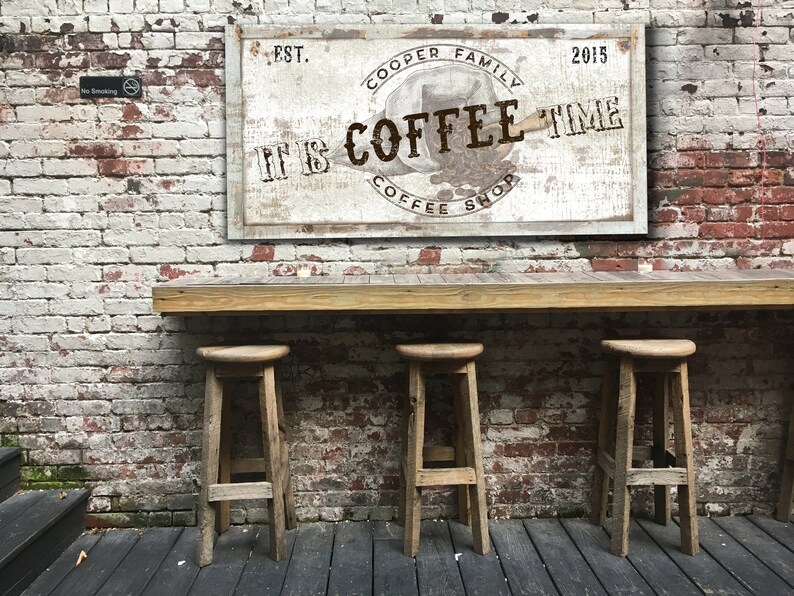 Custom Coffee Shop Sign Coffee Shop Sign Fresh Coffee Sign | Etsy