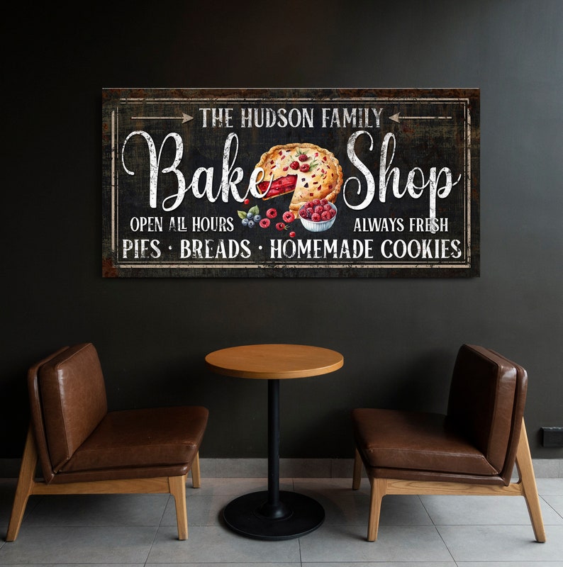 Personalized Bake Shop Sign Bakery Wall Decor Farmhouse - Etsy